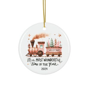 Pink Train Holiday Ornament Christmas Locomotive Ornament Christmas ...