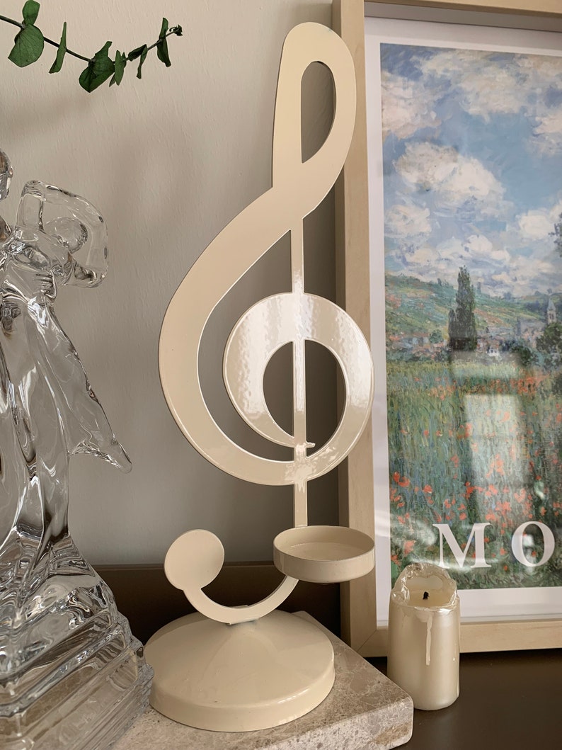 Metal Treble Clef Table Top Candleholder,metal Desktop Modern Decor ...