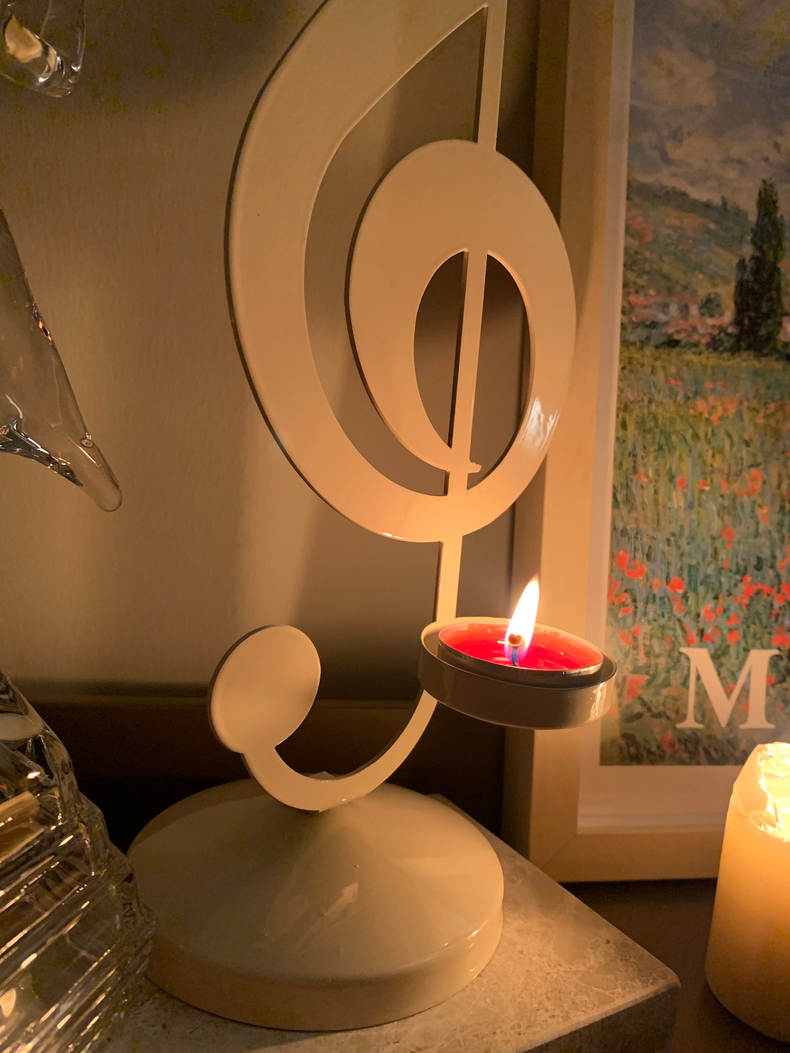 Metal Treble Clef Table Top Candleholder,metal Desktop Modern Decor ...