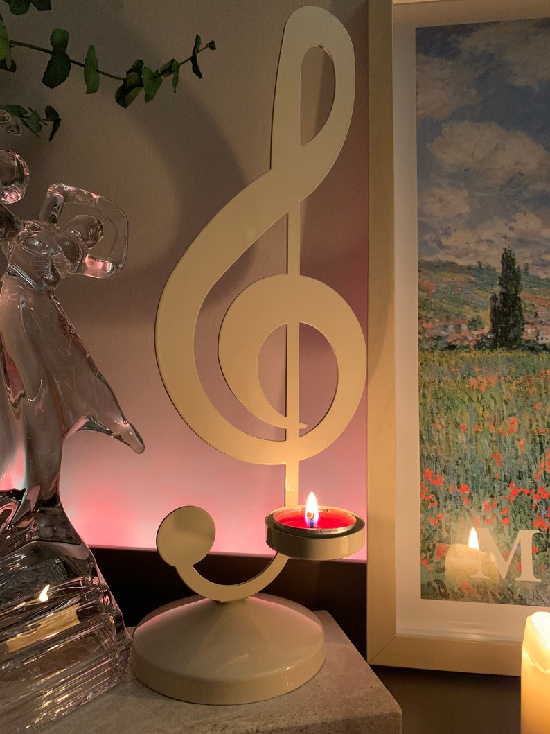 Metal Treble Clef Table Top Candleholder,metal Desktop Modern Decor ...
