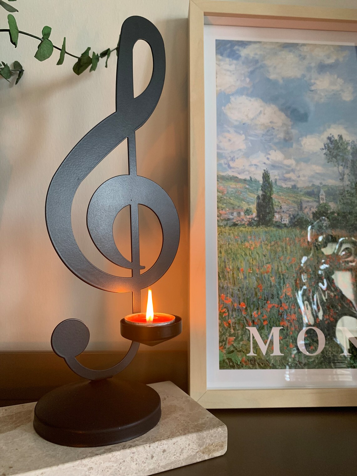 Metal Treble Clef Table Top Candleholder,metal Desktop Modern Decor ...