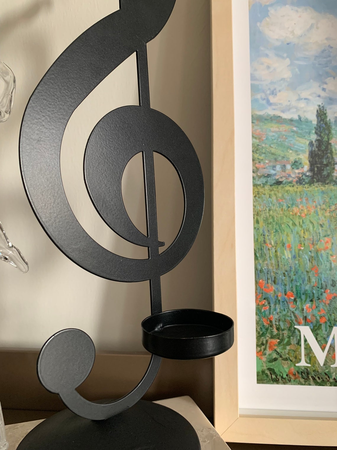 Metal Treble Clef Table Top Candleholder,metal Desktop Modern Decor ...