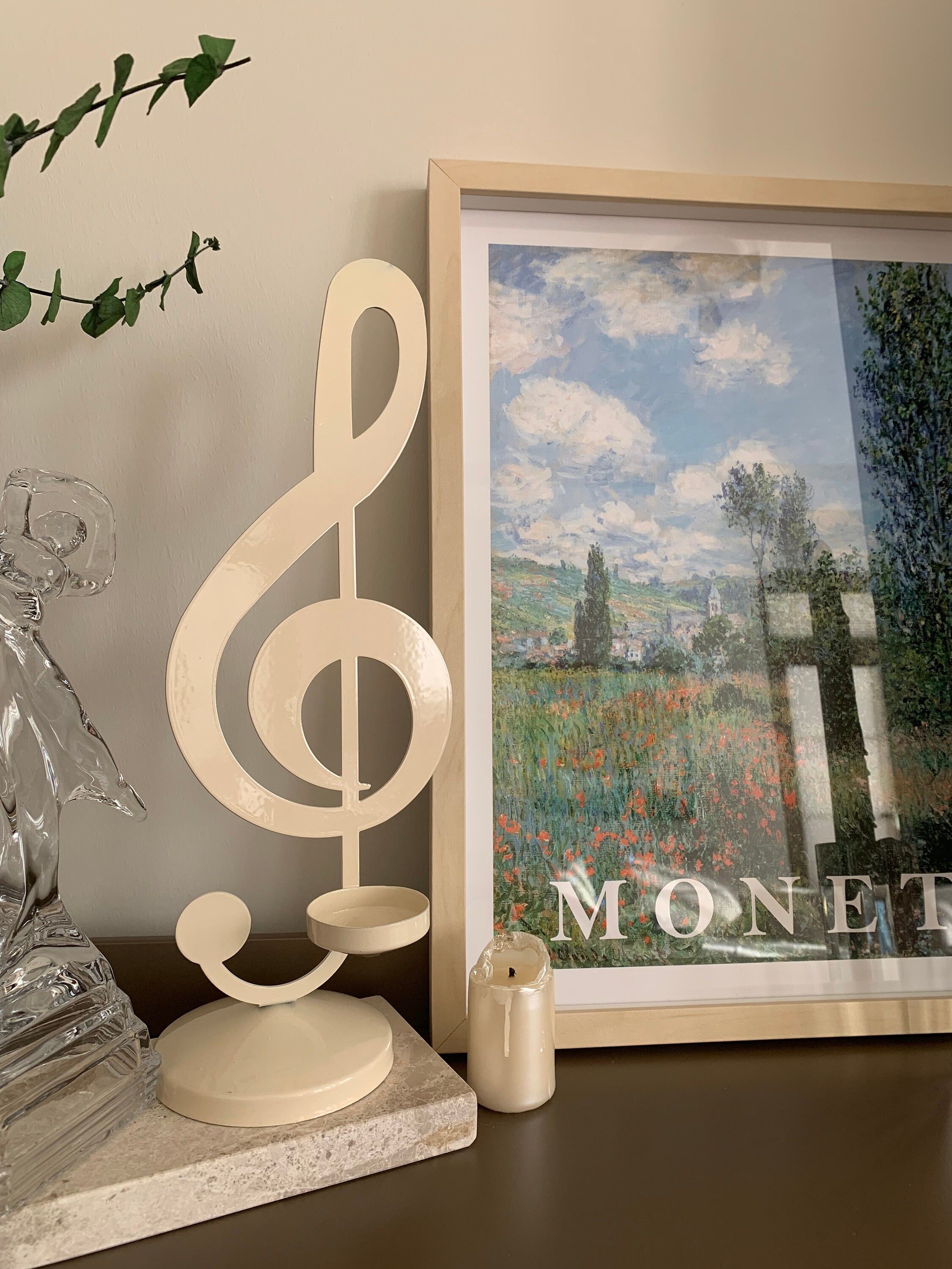 Metal Treble Clef Table Top Candleholder,metal Desktop Modern Decor ...