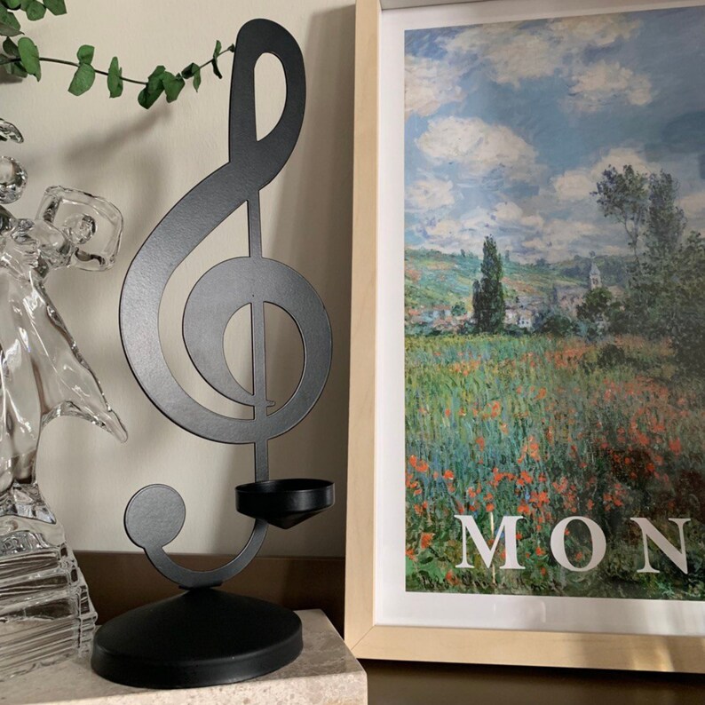 Metal Treble Clef Table Top Candleholder,metal Desktop Modern Decor ...