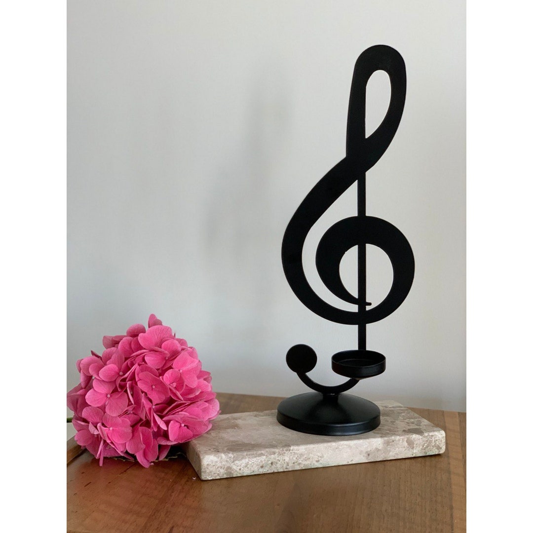 Metal Treble Clef Table Top Candleholder,metal Desktop Modern Decor ...
