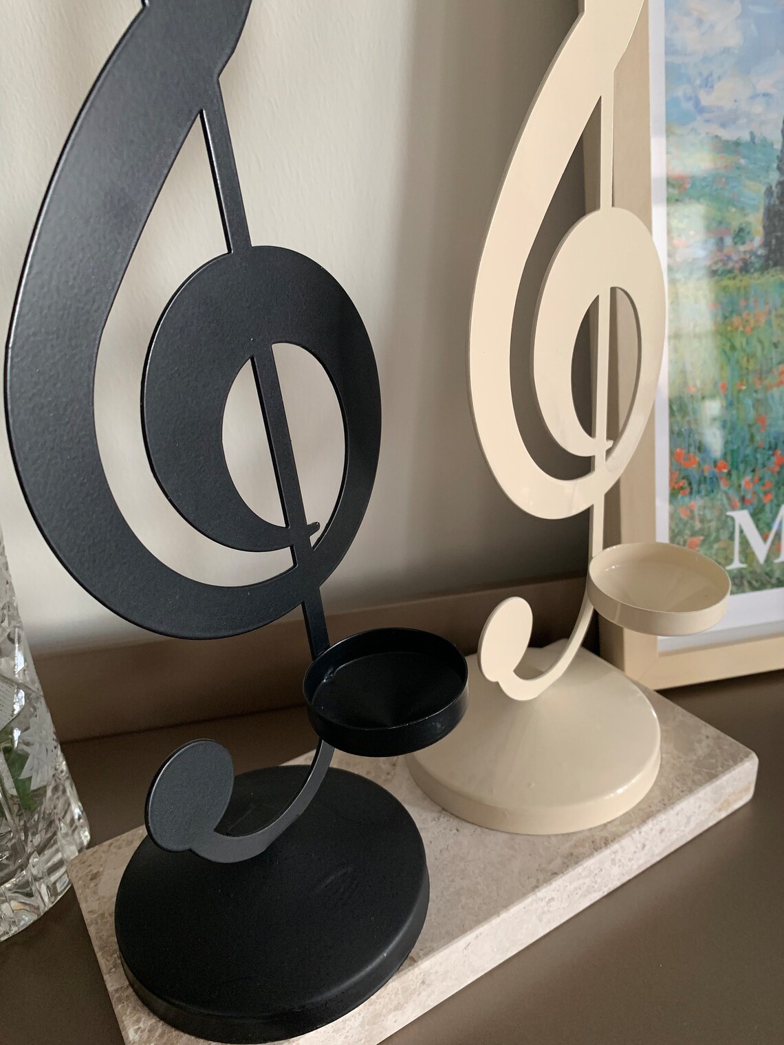 Metal Treble Clef Table Top Candleholder,metal Desktop Modern Decor ...