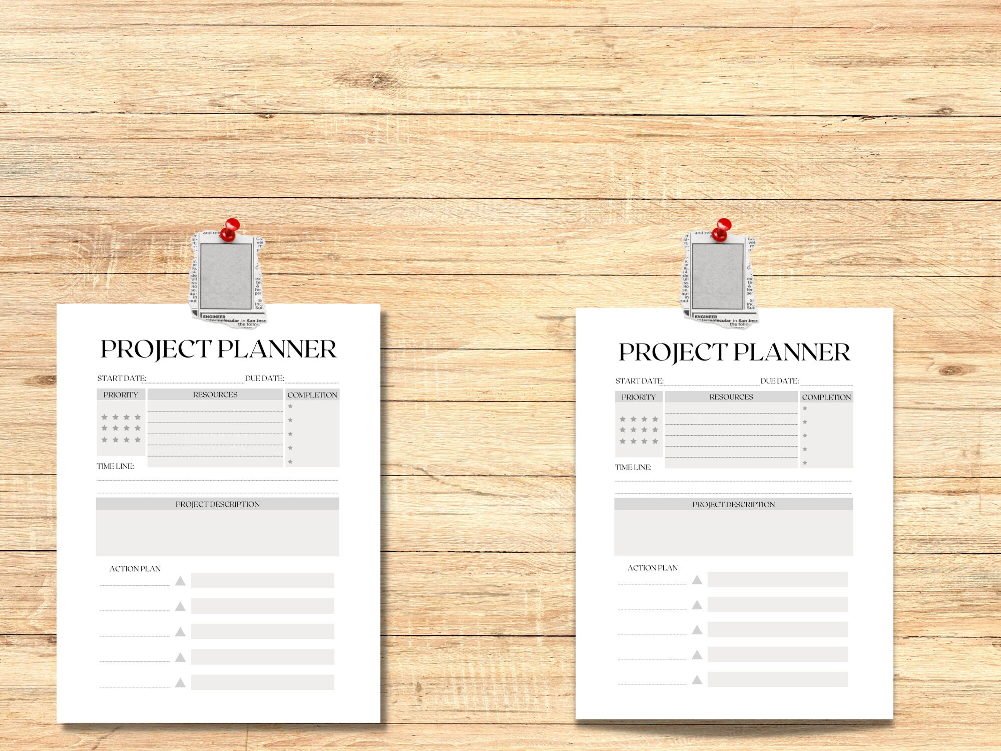 Project Planner Printable Worksheet - Etsy