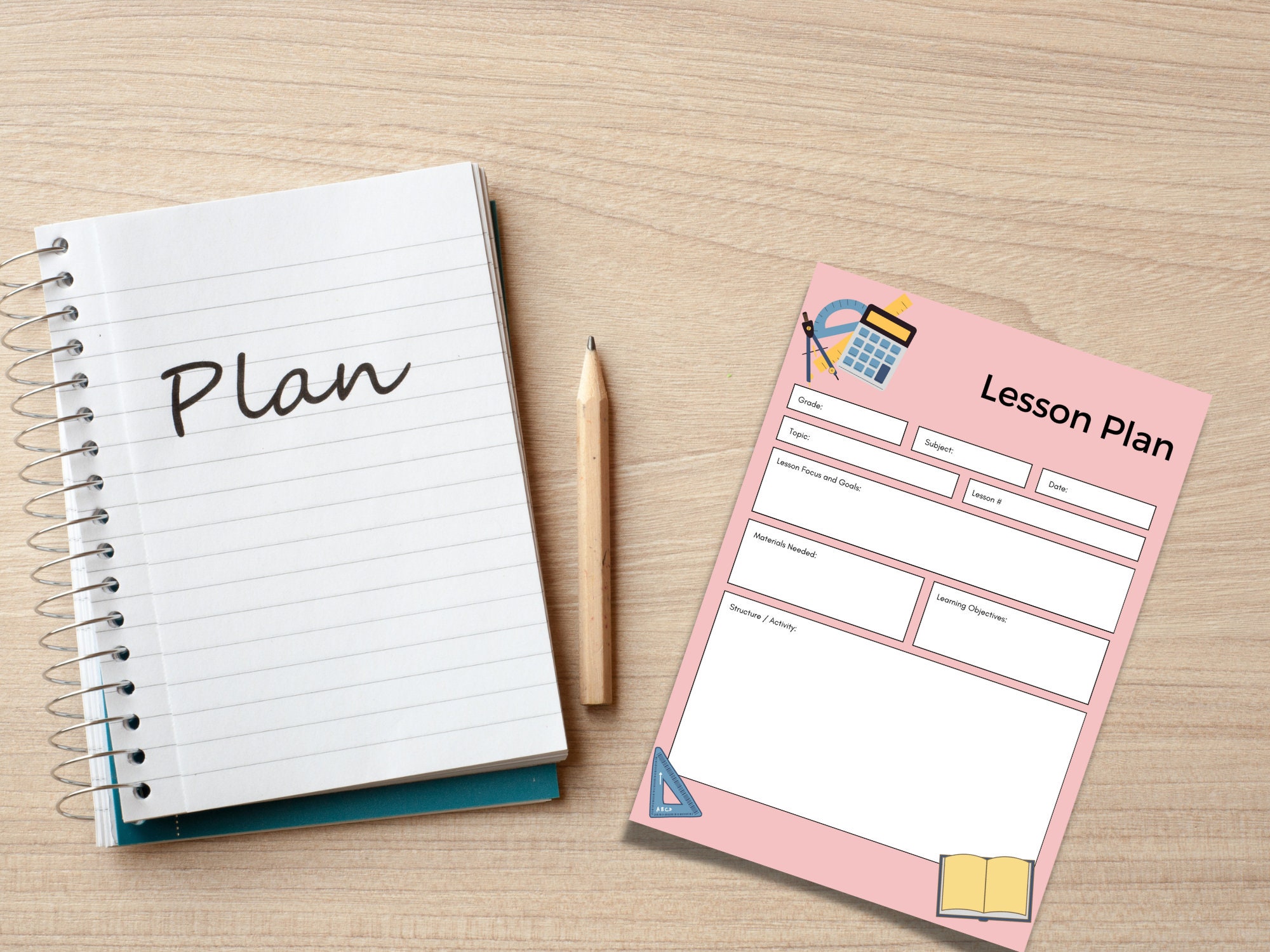 Lesson Plan-student Lesson Planner - Etsy