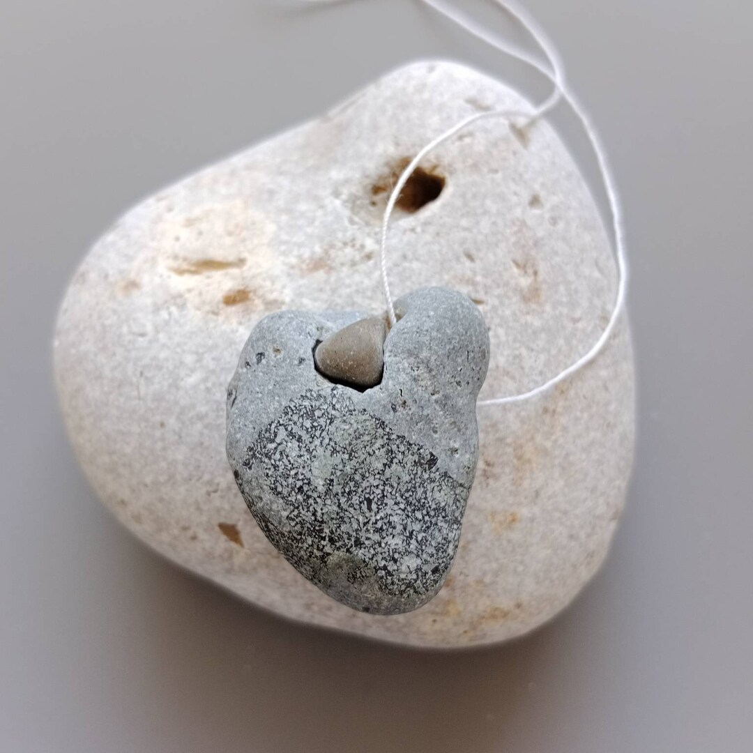 Heart Shaped Blue Hag Stone Hag Stone Pendant Adder Rock - Etsy