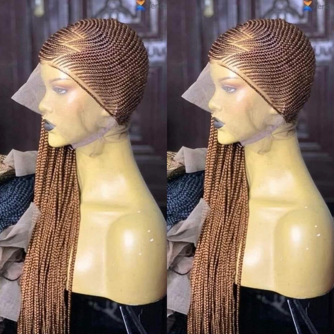 Braided Wig for Black Women Conrow Box Braids Wig Senegalese Lemonade ...