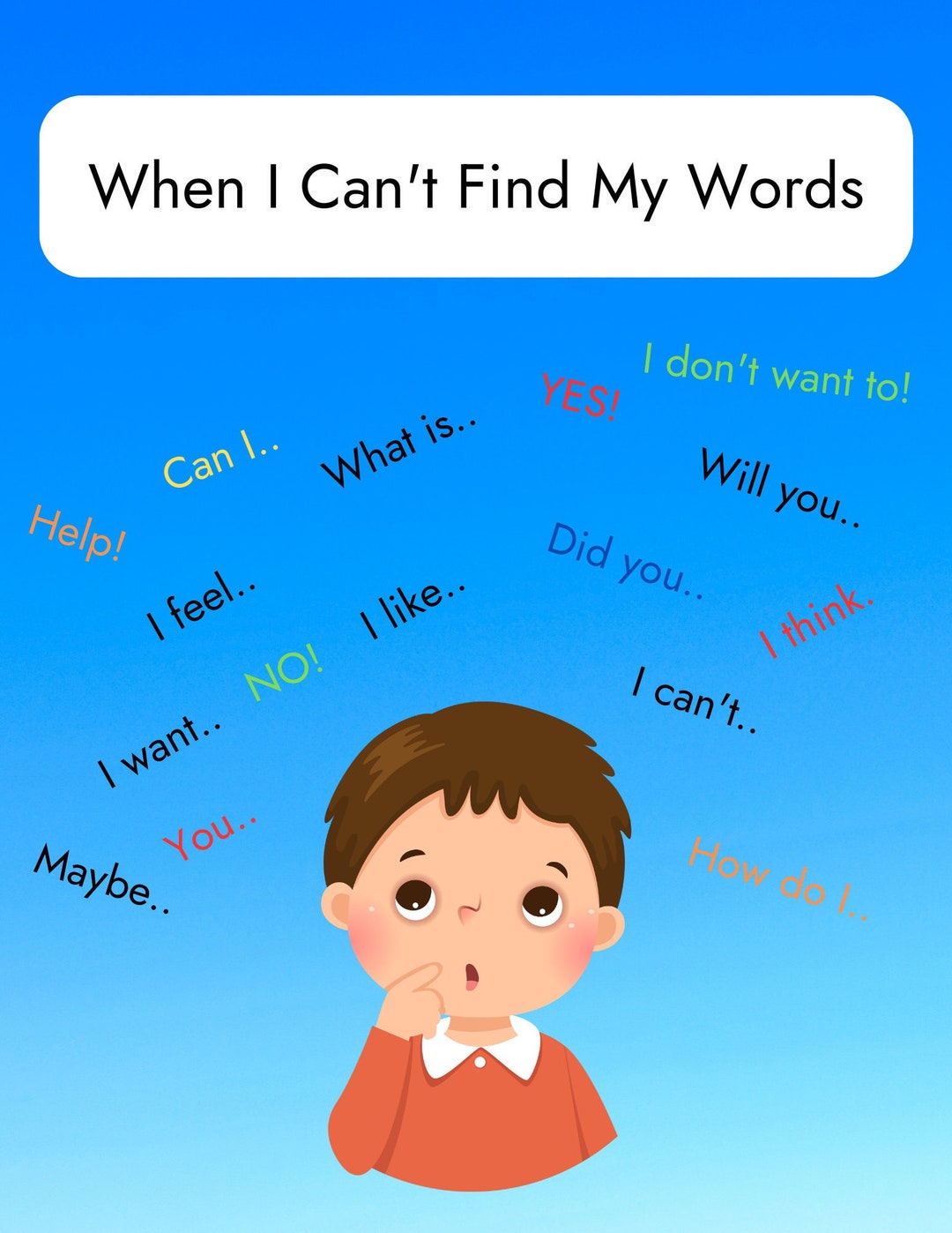 When I Can't Find My Words- A Social Story for Those Who Struggle to ...