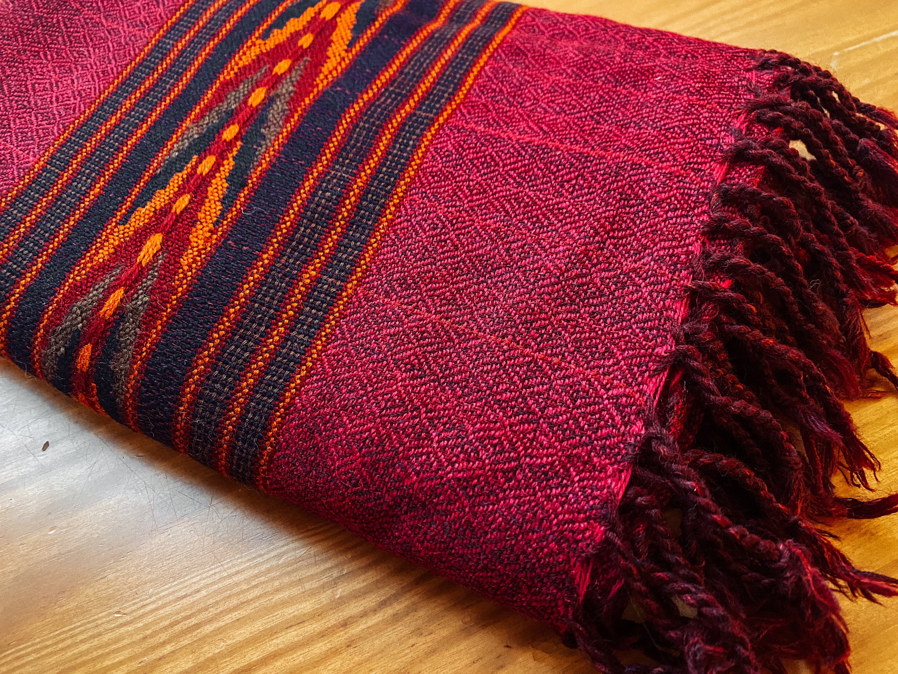 Yellow Tribal Wool Shawl, Meditation Wrap, Himalayan Scarf, Tribal ...