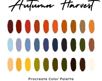 Autumn Kiss Procreate Color Palette Fall Colors Swatches Hand Picked - Etsy