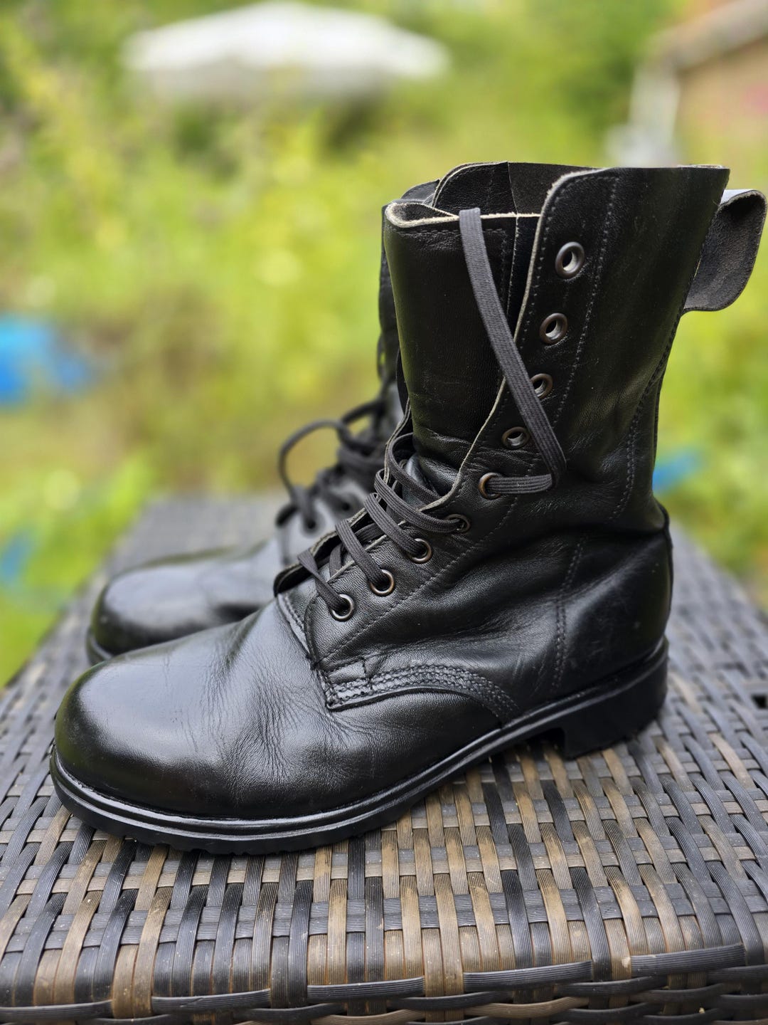 British Army DMS High Leg Combat Boots 276 M approx Size 10 Black ...