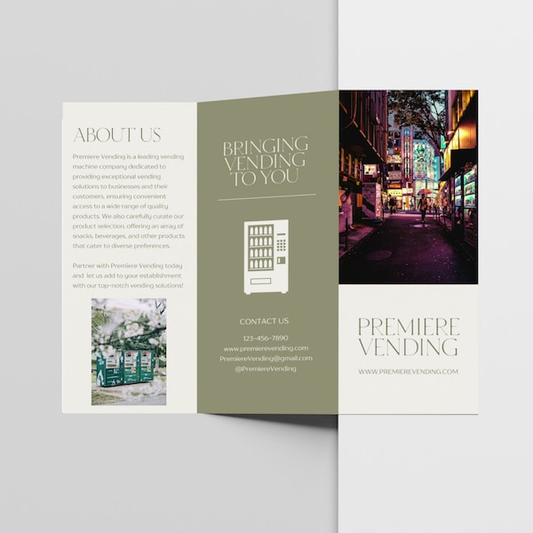 Vending Machine Brochure Template - Etsy