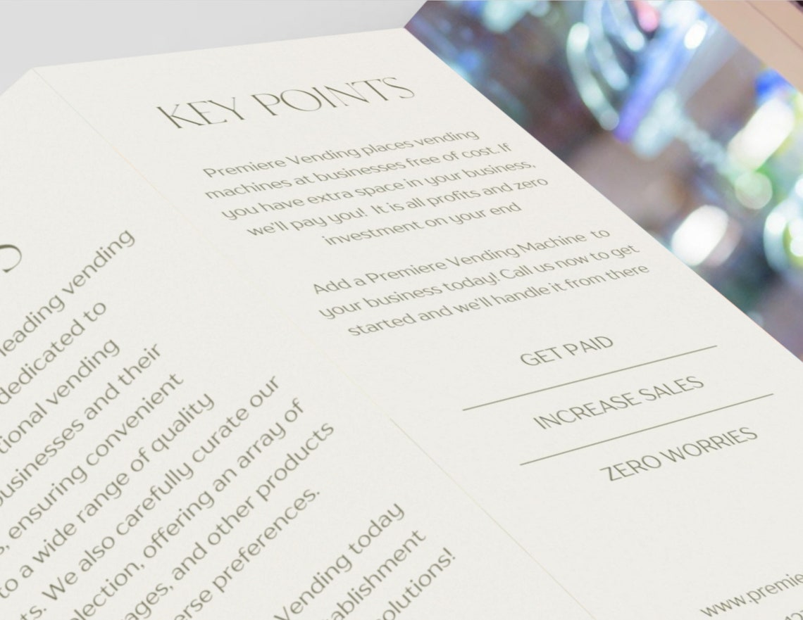 Editable Vending Machine Brochure Template: Small Business Marketing ...