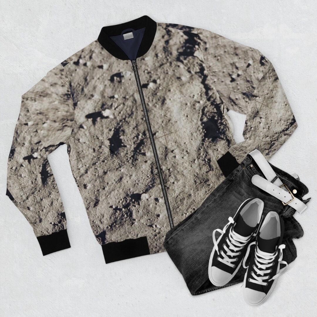 Men Light Jacket Buzz Aldrin Footprint on the Moon - Etsy