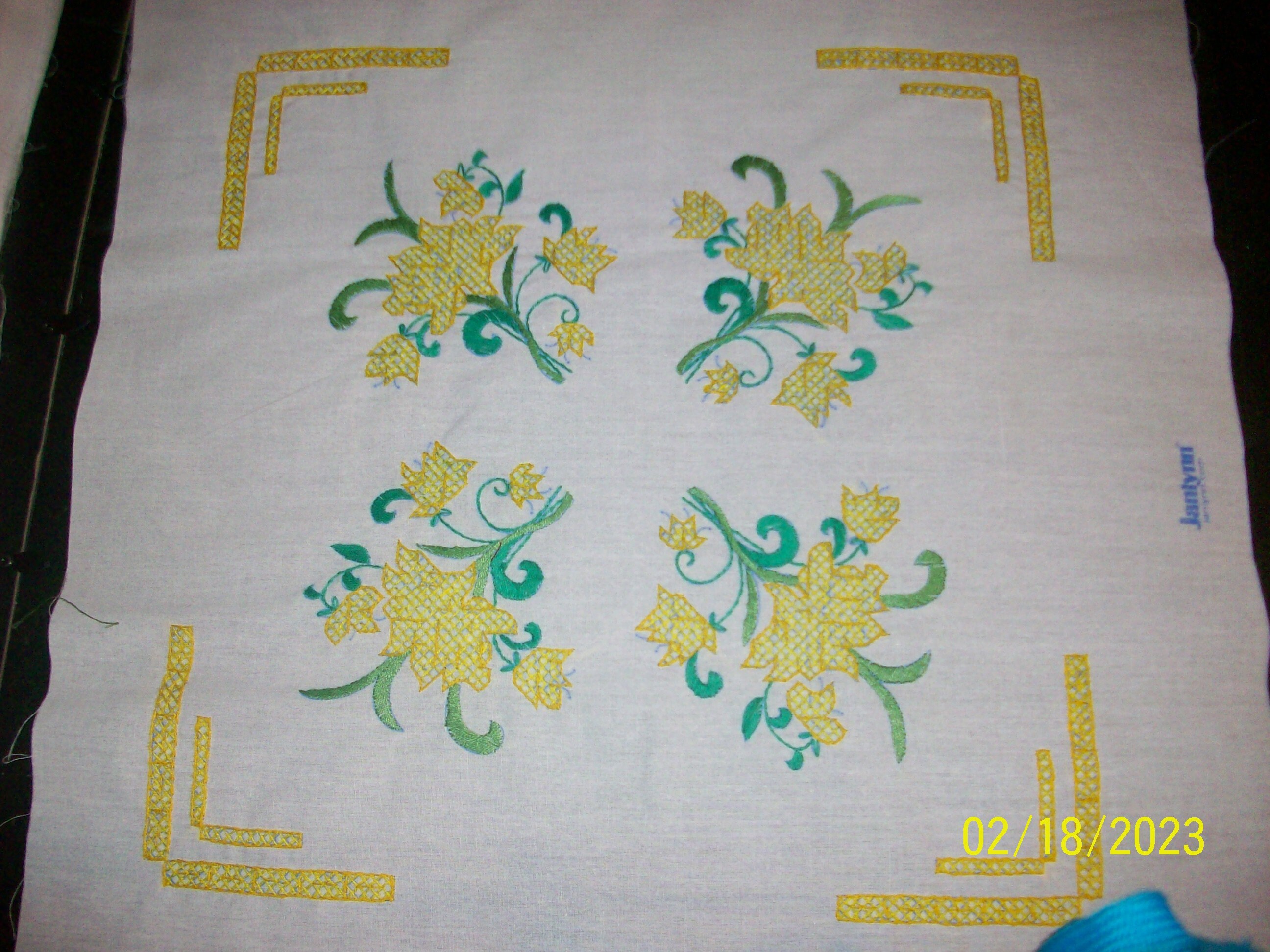 Hand Embroidered Quilting Squares With Multi-colored Flowers - Etsy