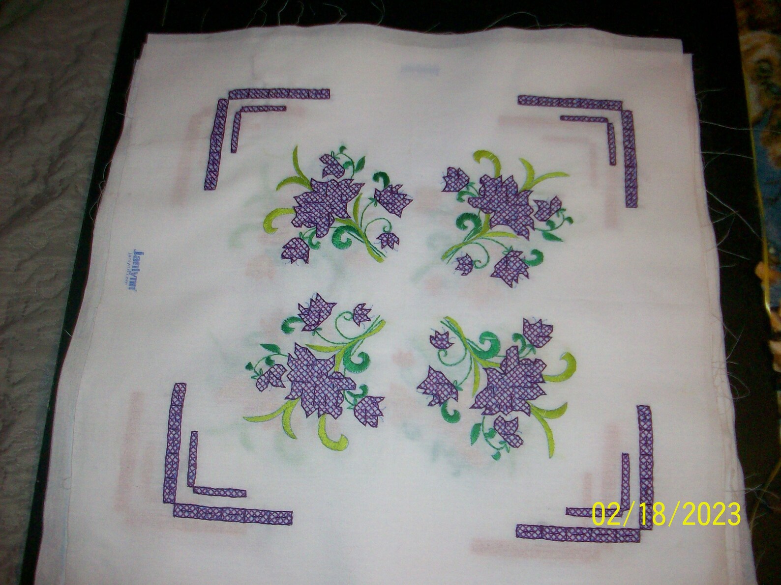 Hand Embroidered Quilting Squares With Multi-colored Flowers - Etsy
