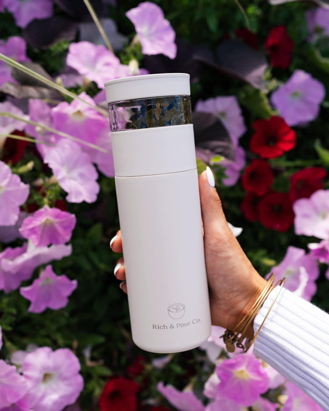 Stainless Steel Travel Tumbler Thermos With Tea Infuser to Steep Loose ...