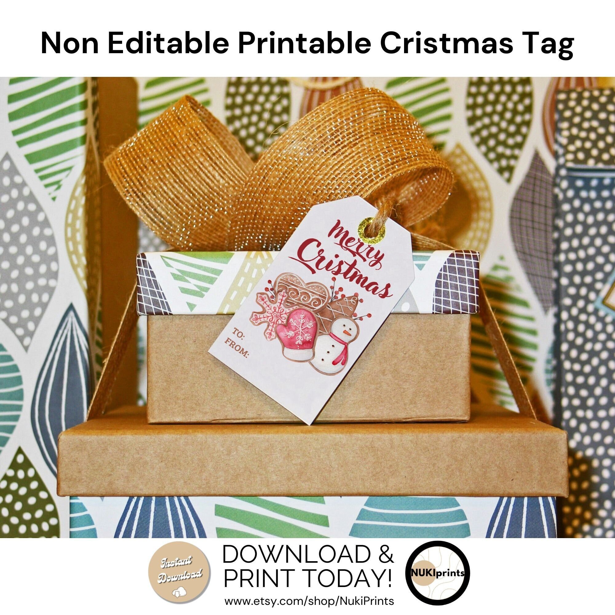 Christmas Gift Tags Printable, Instant Download Christmas Gift Tags ...