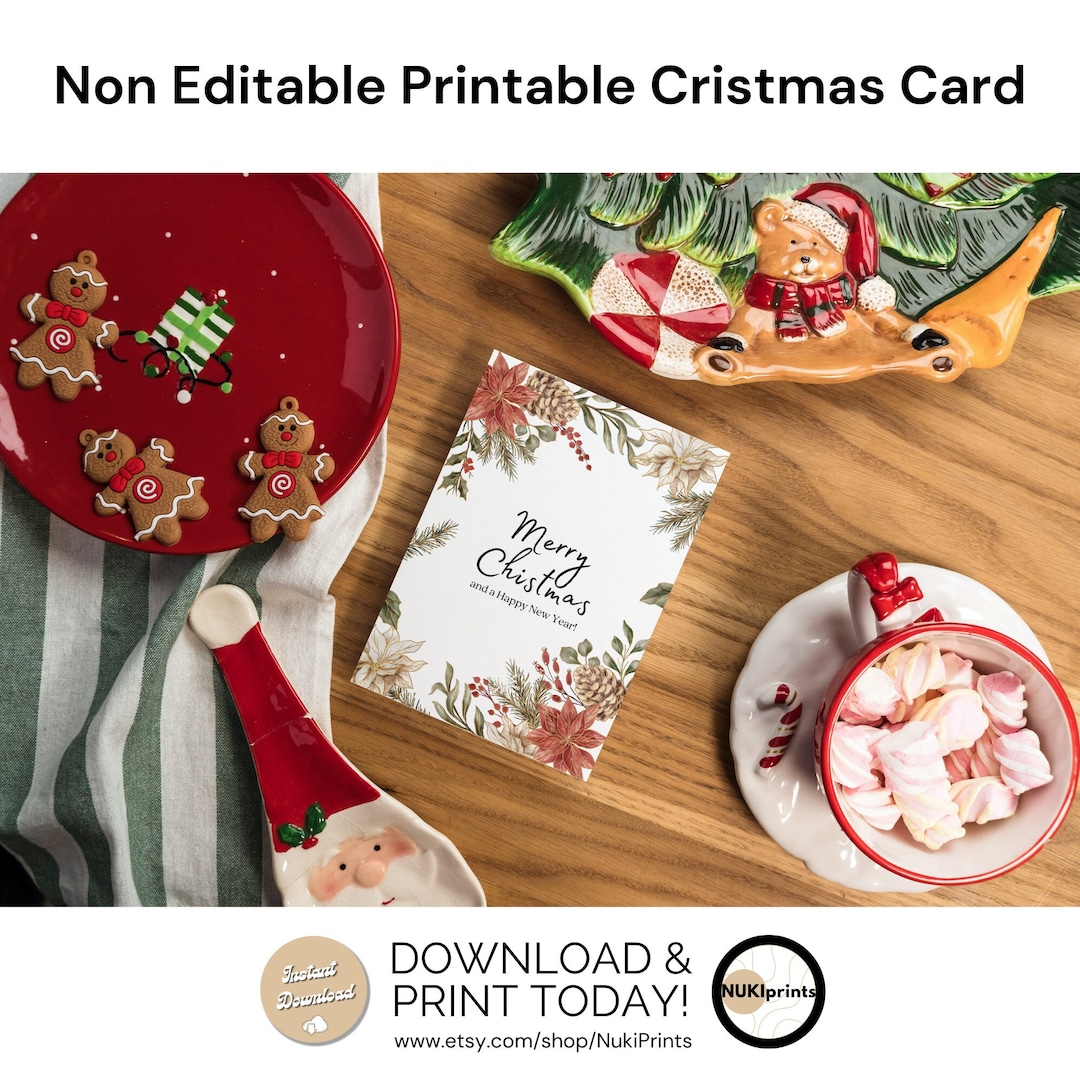 Cartão de Natal Digital Feliz Natal, Cartões de Natal para Imprimir ...