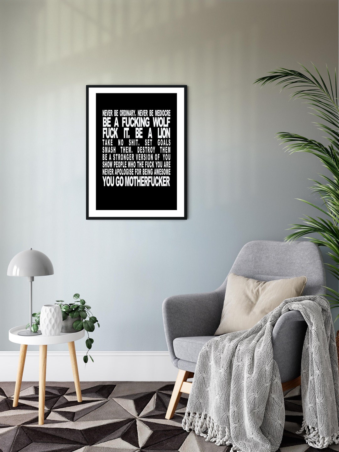 Motivational Quotes to Inspire Never Be Ordinary Wall Art Vertical ...