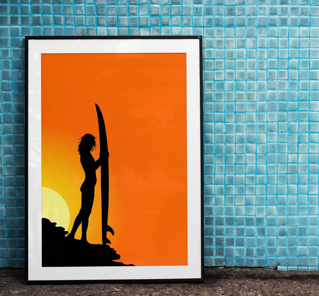 Suffer Print | Suffer Sunset Wall Art | Vertical Colourful Poster Art ...