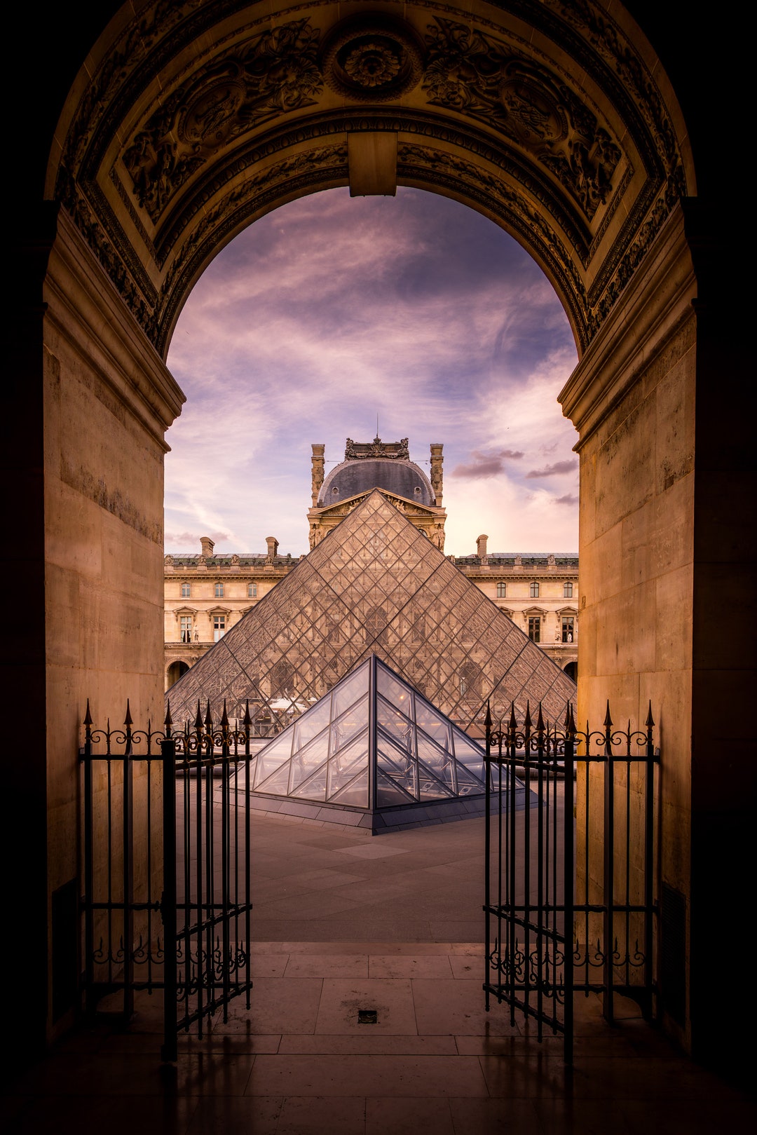 Louvre Museum Paris France Frame in Frame Stack Art Canvas, Acrylic ...