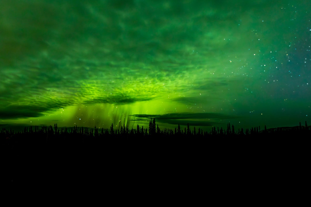 Alaska Northern Lights Milky Way, Canvas Print, Acrylic Print, Aluminum ...