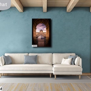 Louvre Museum Paris France Frame in Frame Stack Art Canvas, Acrylic ...