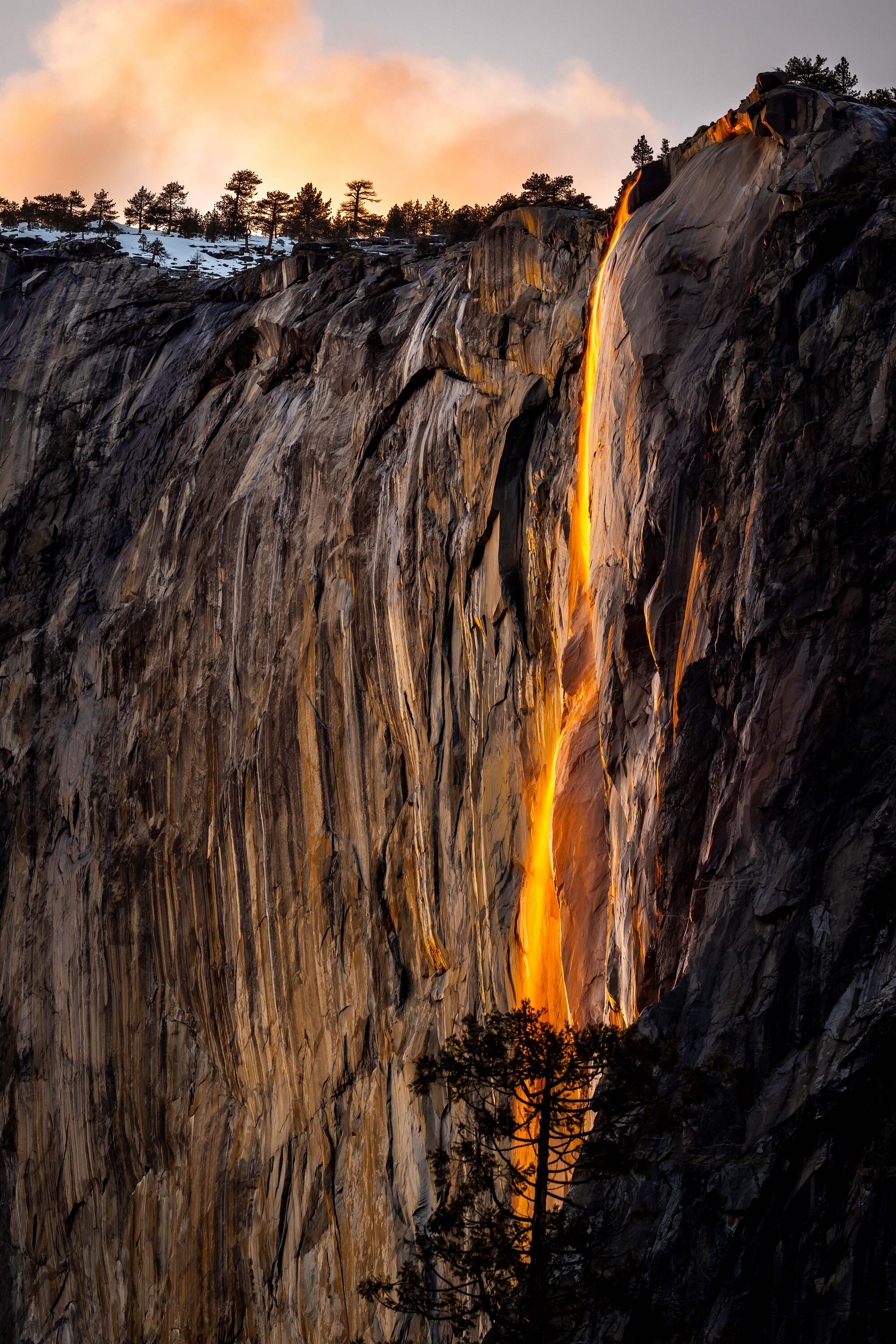 Yosemite National Park Horsetail Waterfall Firefall Golden Hour Canvas ...