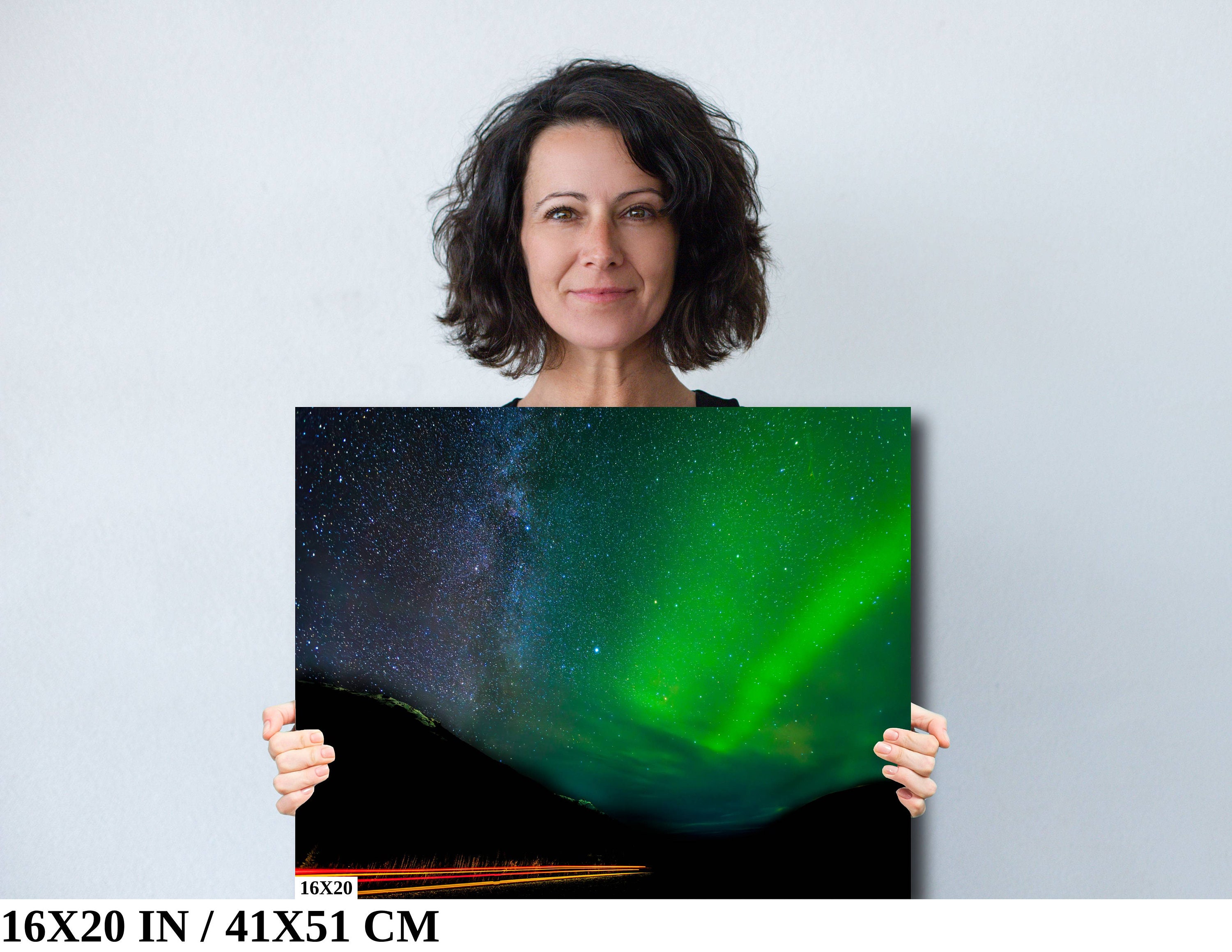 Alaska Northern Lights Milky Way, Canvas Print, Acrylic Print, Aluminum ...