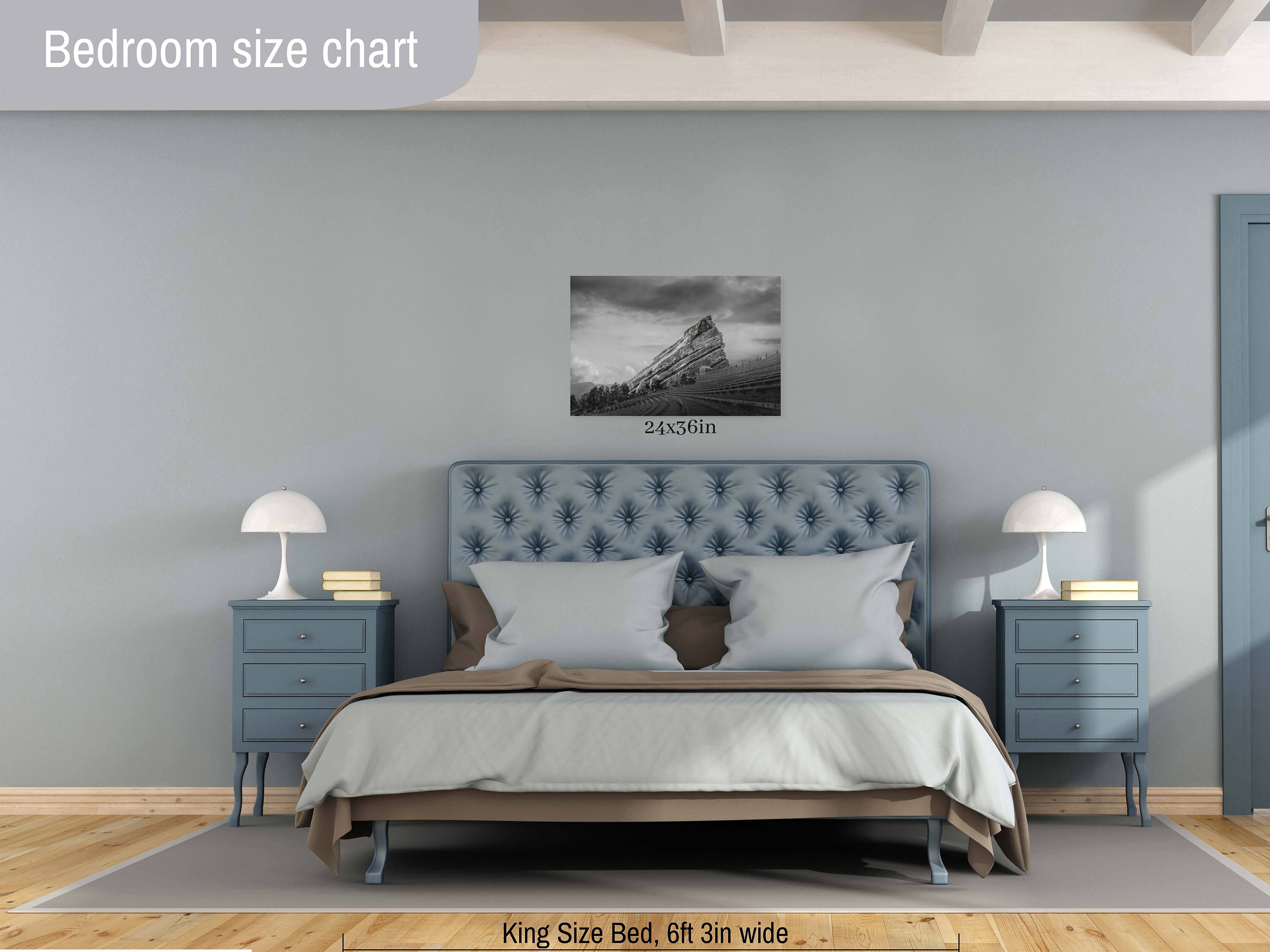 Red Rocks Amphitheater Denver Colorado B&W Canvas Print, Acrylic Print ...