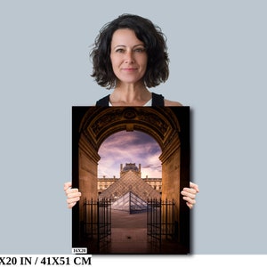 Louvre Museum Paris France Frame in Frame Stack Art Canvas, Acrylic ...