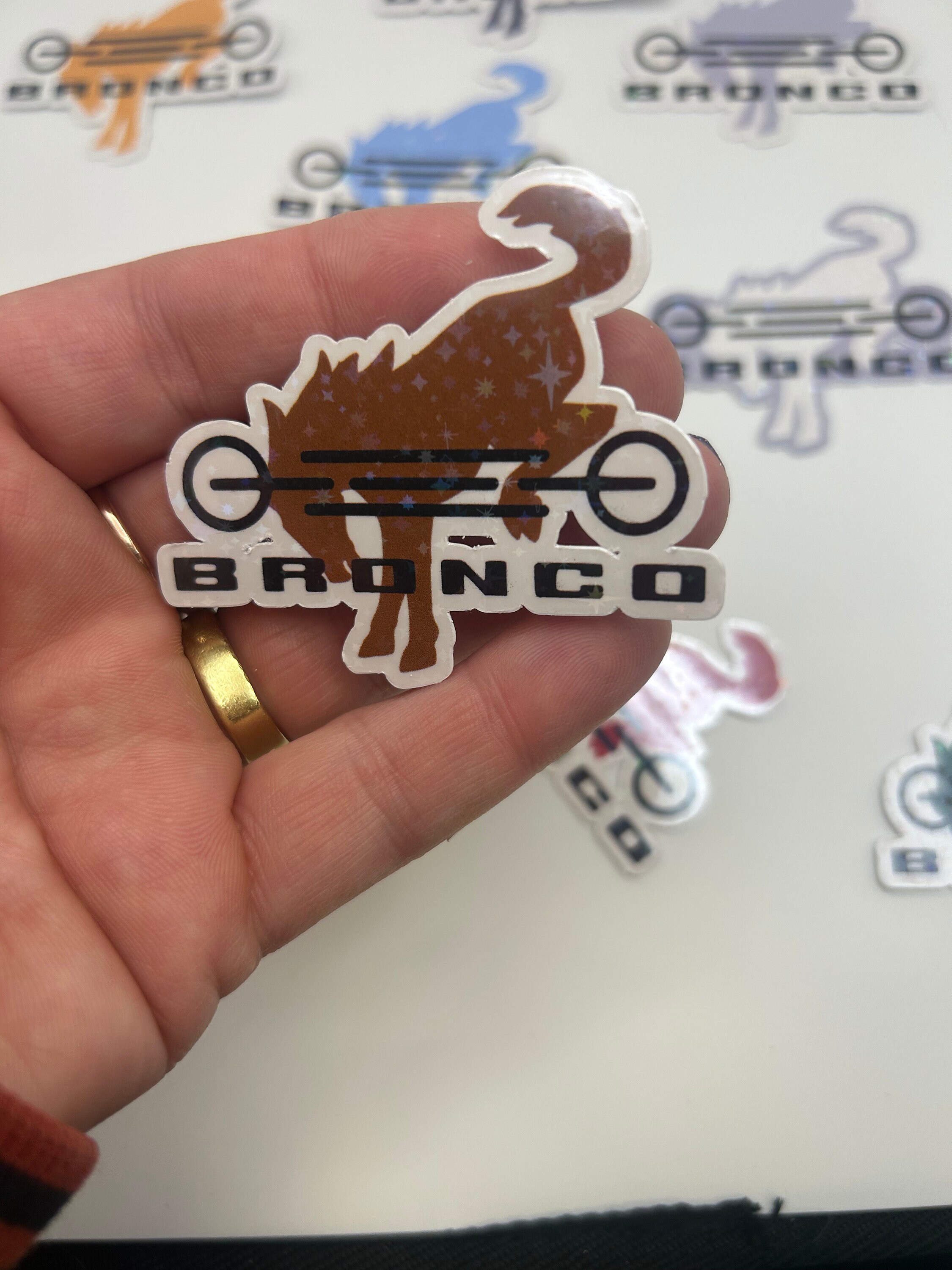 Buck Buck Bronco Bucking Stickers Set of 10 Glitter Holographic - Etsy