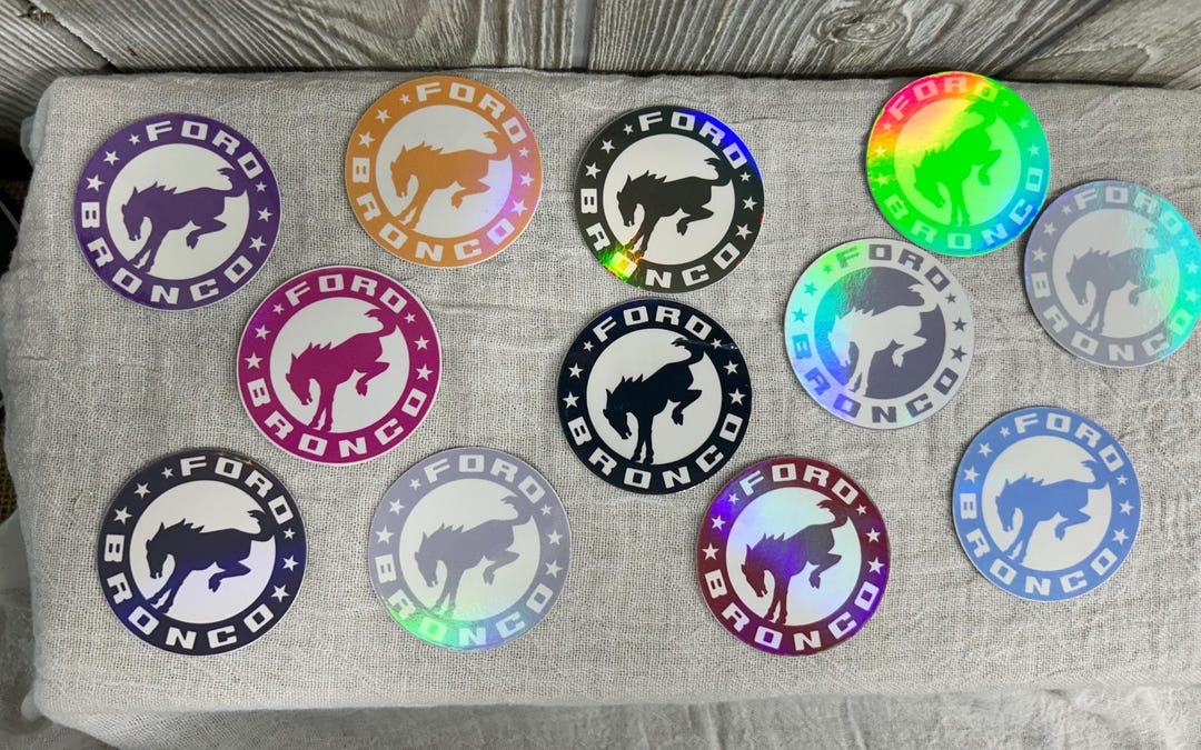 Ford Bronco Holographic Vinyl Stickers, Bucking Horse, Set of 12 - Etsy