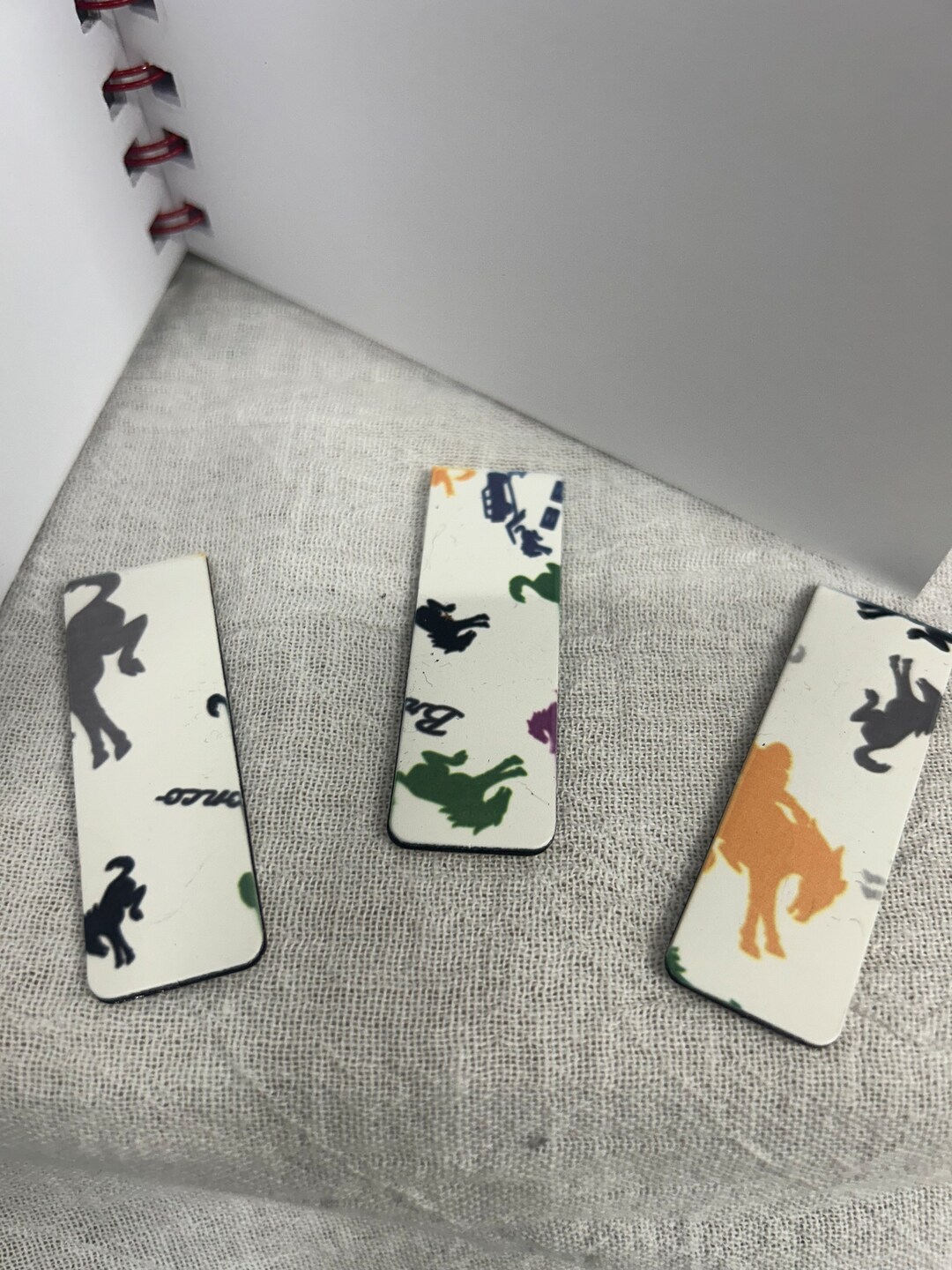 SET of 10 Magnetic Bookmark, Buck Buck Bronco, Bucking Items, Ford ...