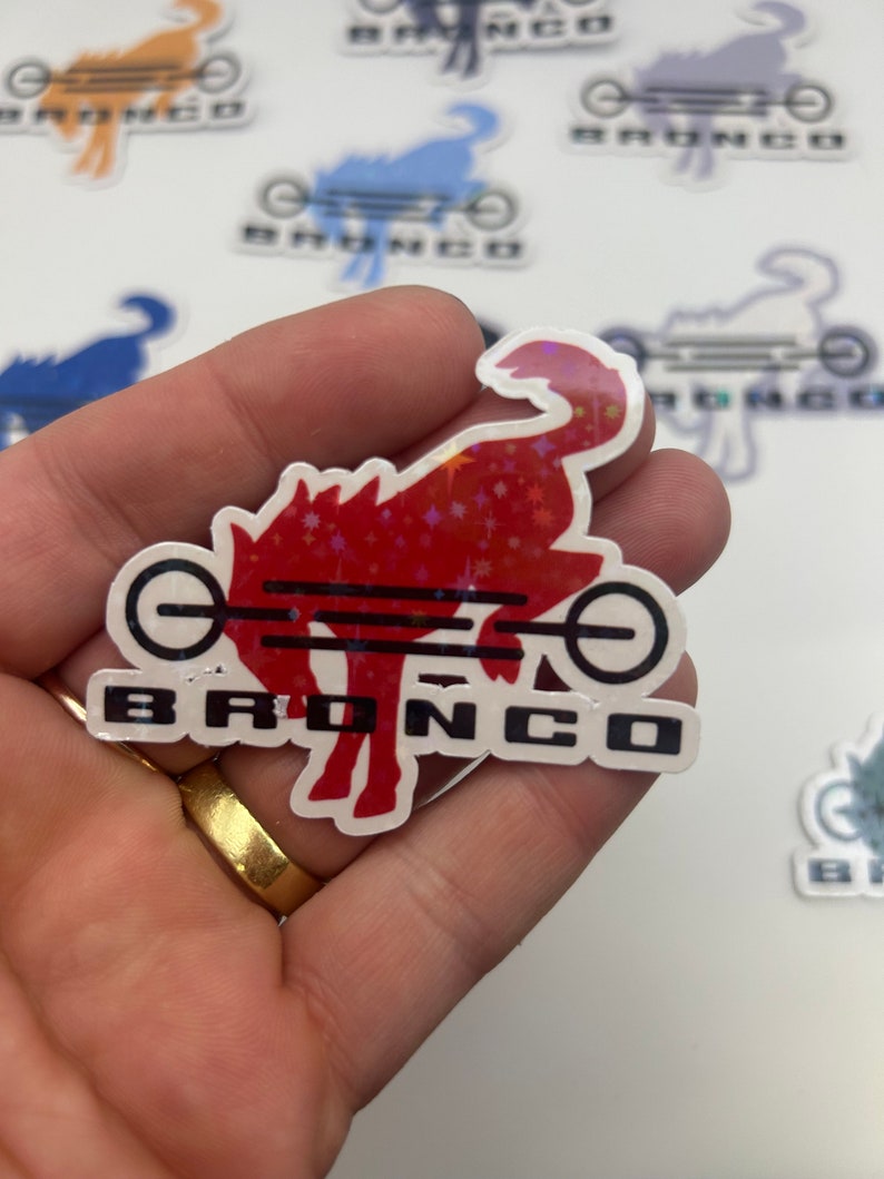 Buck Buck Bronco Bucking Stickers Set of 10 Glitter Holographic - Etsy