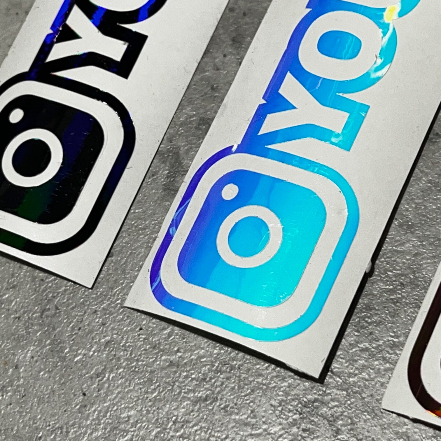 Instagram Decal - Holographic Social Media Sticker (opal White, Rose ...