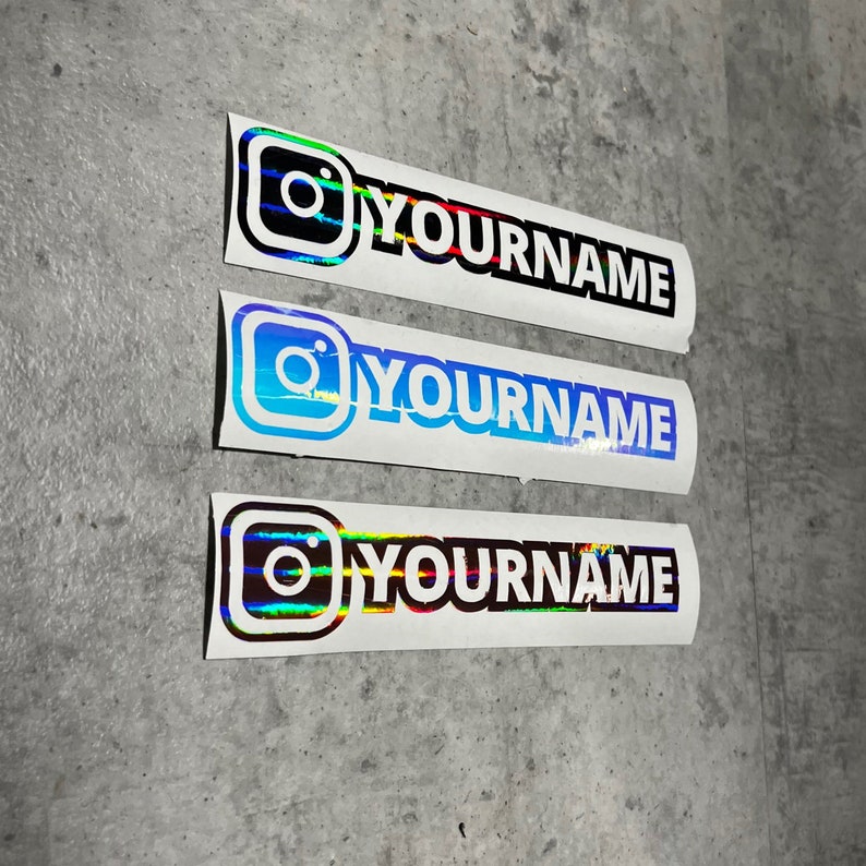 Instagram Decal - Holographic Social Media Sticker (opal White, Rose ...