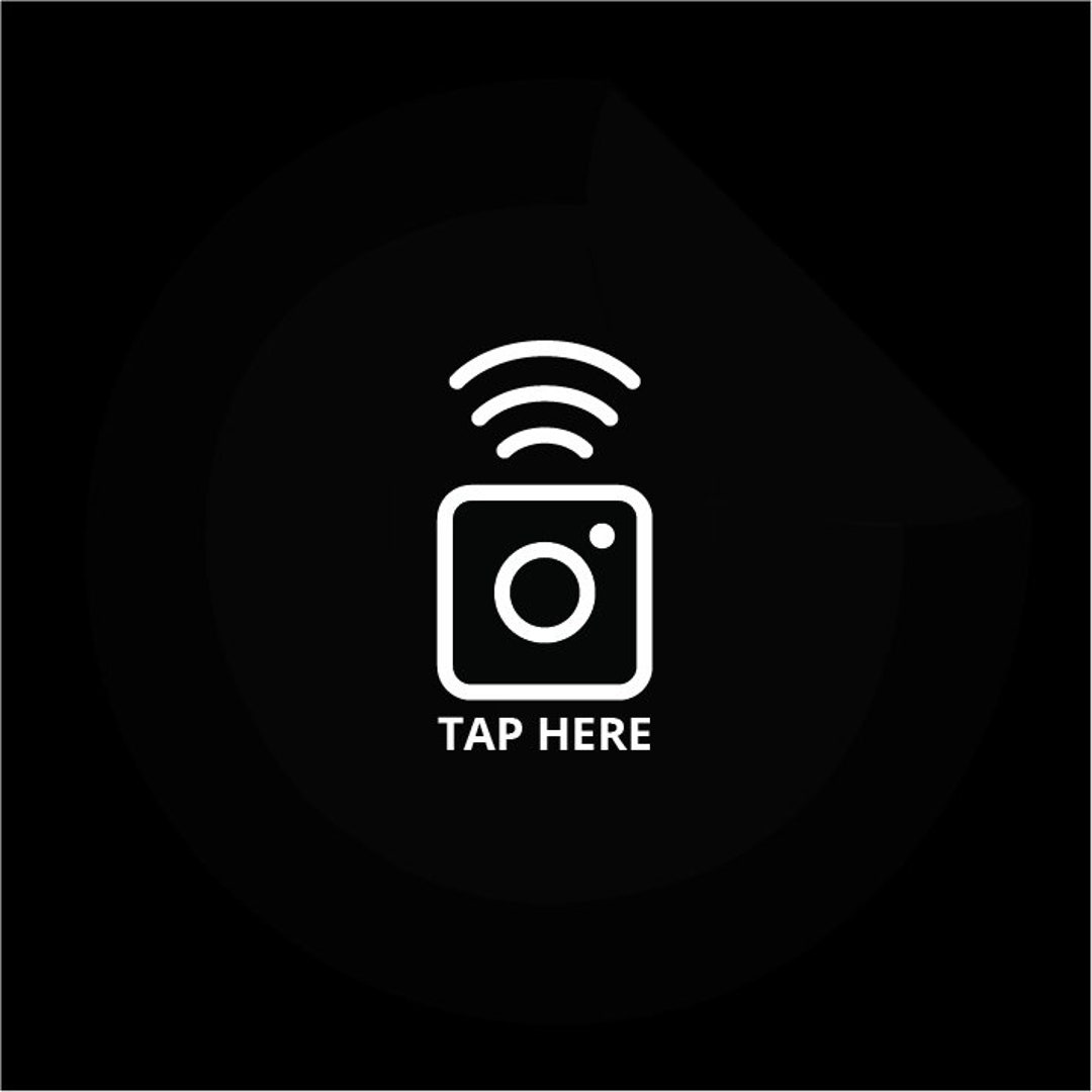 Personalized NFC TAP HERE Instagram Sticker | Car Sticker for ...
