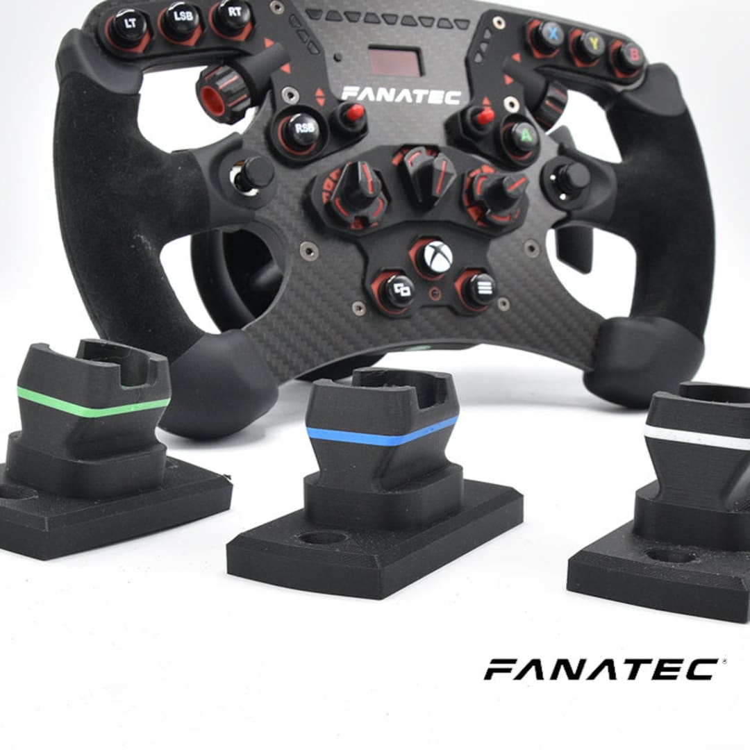 Fanatec QR2 Quick Release Striped Wheel Mount for Sim Rig | Sim Racing ...