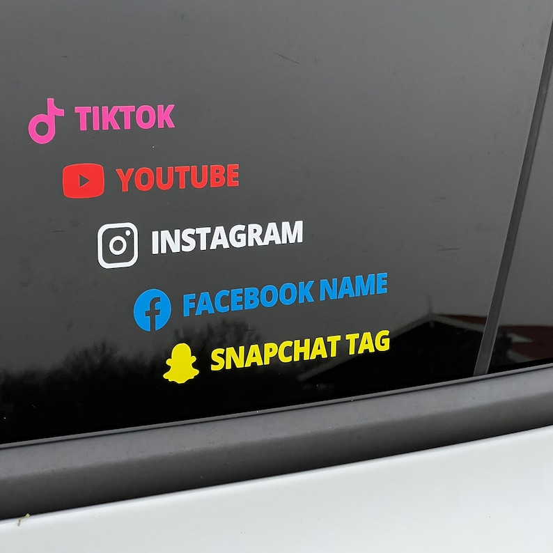 Custom Instagram Name Vinyl Decal - Personalized IG Username Sticker ...