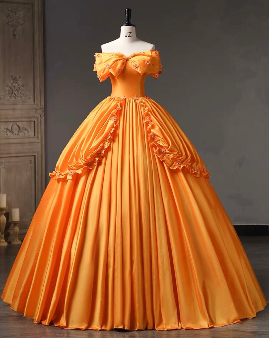 Orange Prom Dress Ball Gown Fairy Long Tulle Quinceanera - Etsy