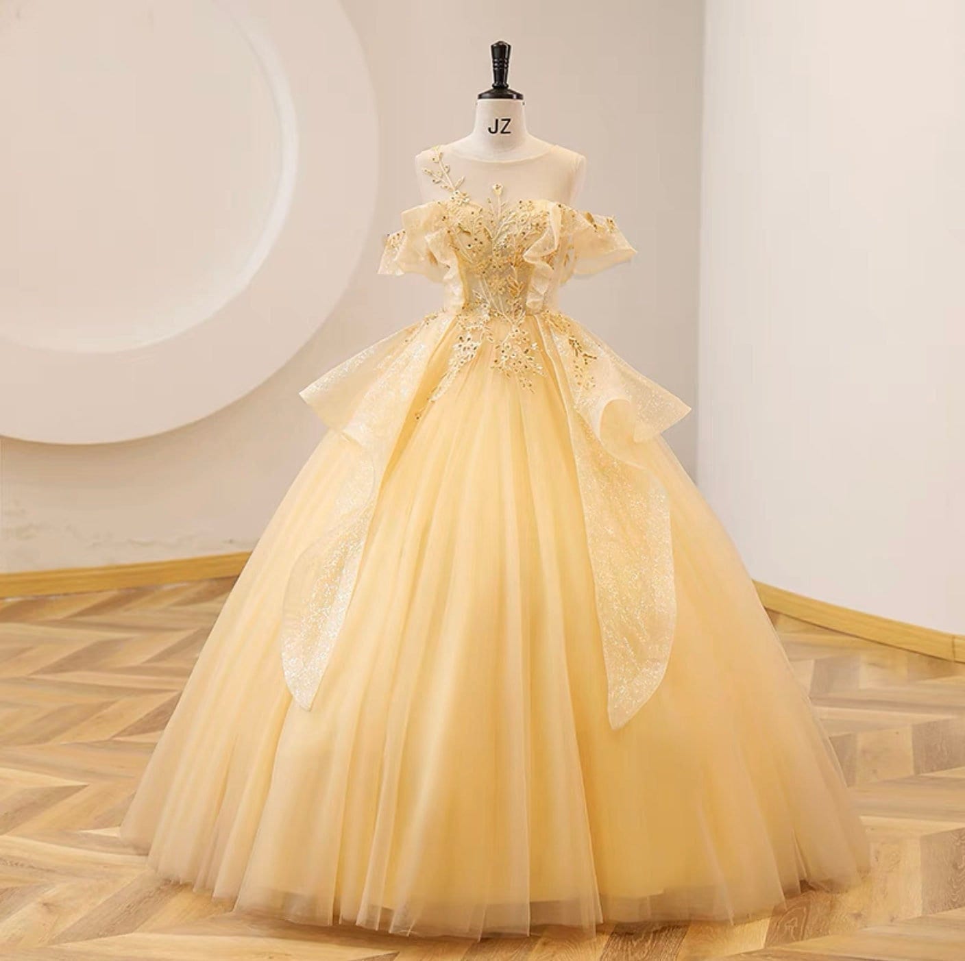 Bright Yellow Ball Gowns