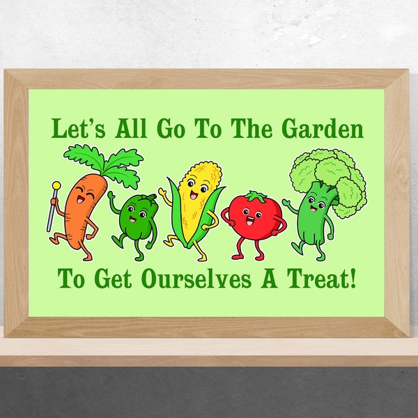 Veggie Garden Poster - Etsy