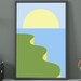Yellow Cliffs Sunrise Art Print | Minimalist Landscape, Abstract Nature ...