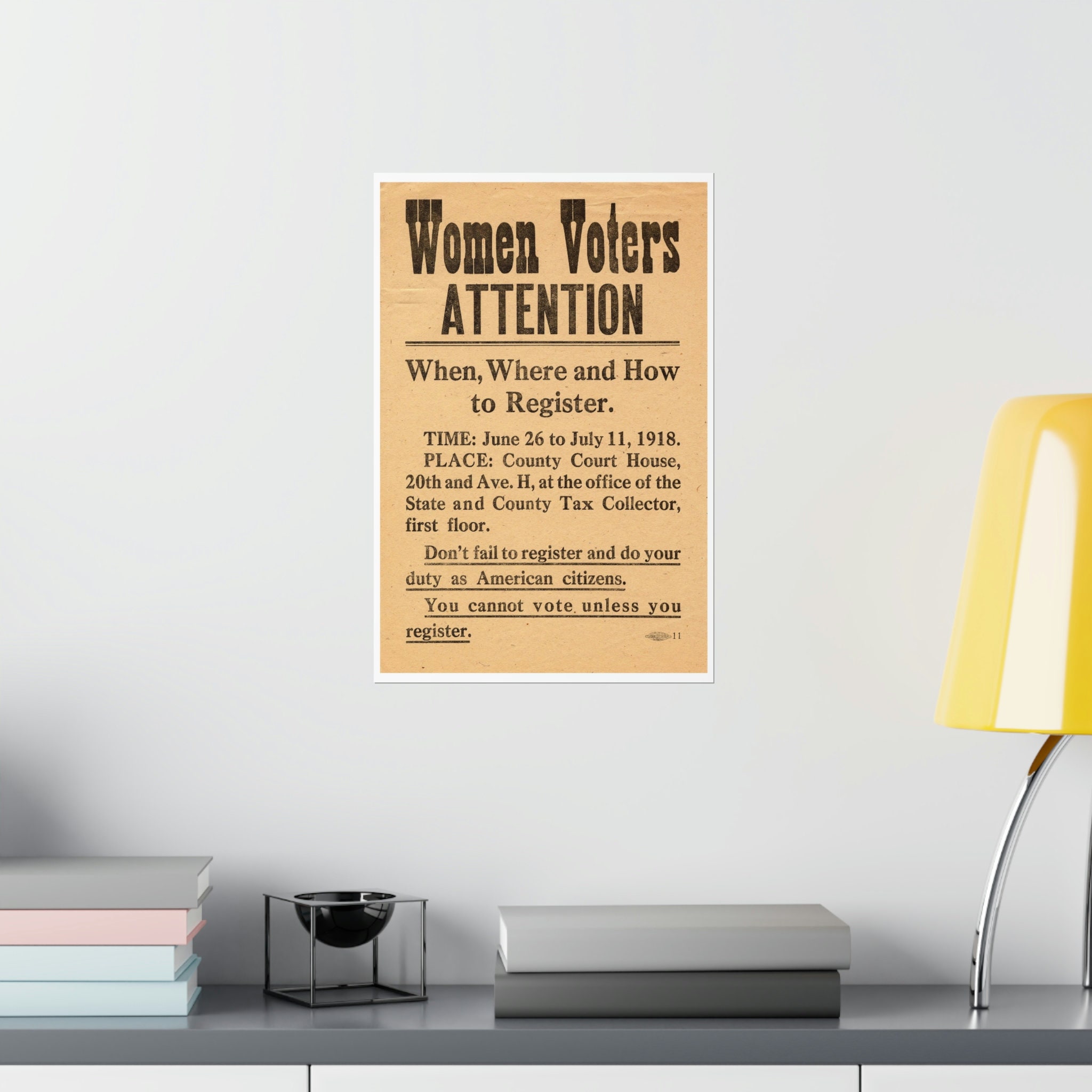 Women Voters Poster | Vintage Poster Wall Art, Women's Rights, Equal ...