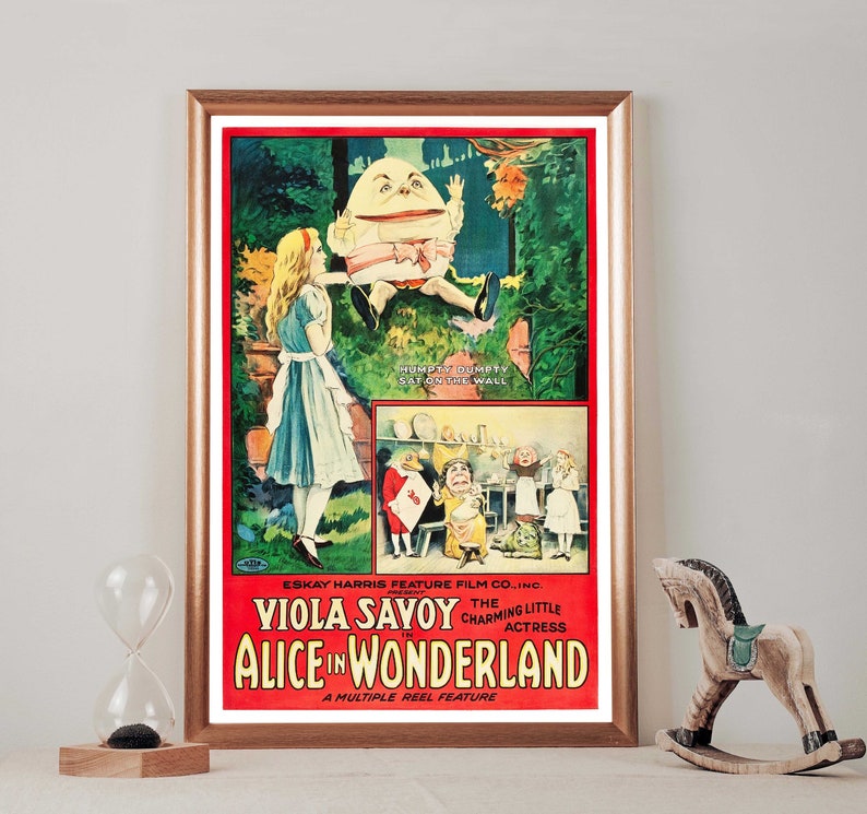 Alice in Wonderland Vintage Movie Poster | Humpty Dumpty, Classic ...